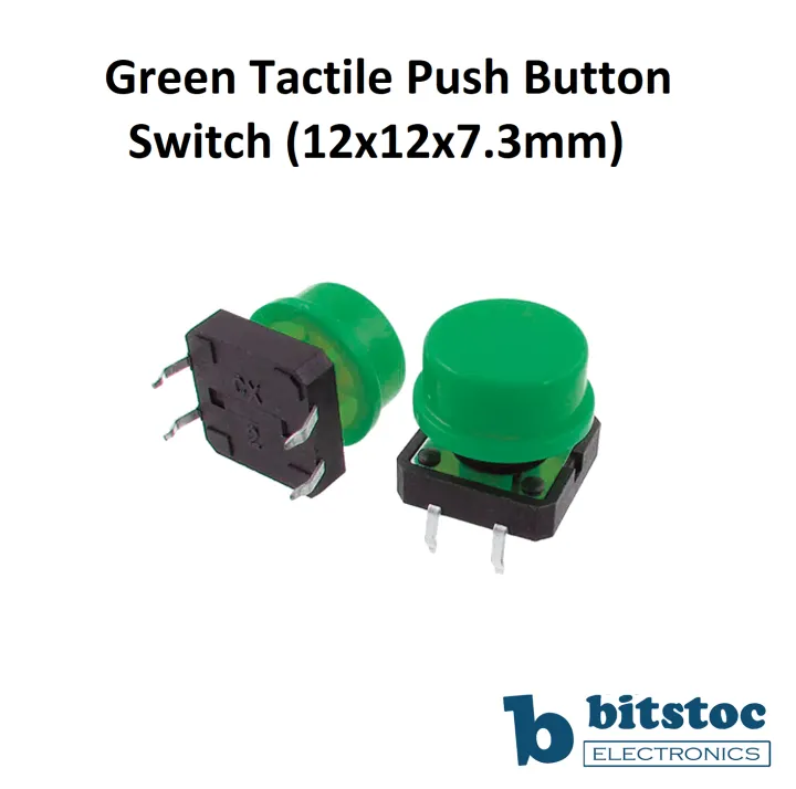 Green Tactile Push Button Switch (12x12x7.3mm) (8 PIECES PACK) | Lazada PH