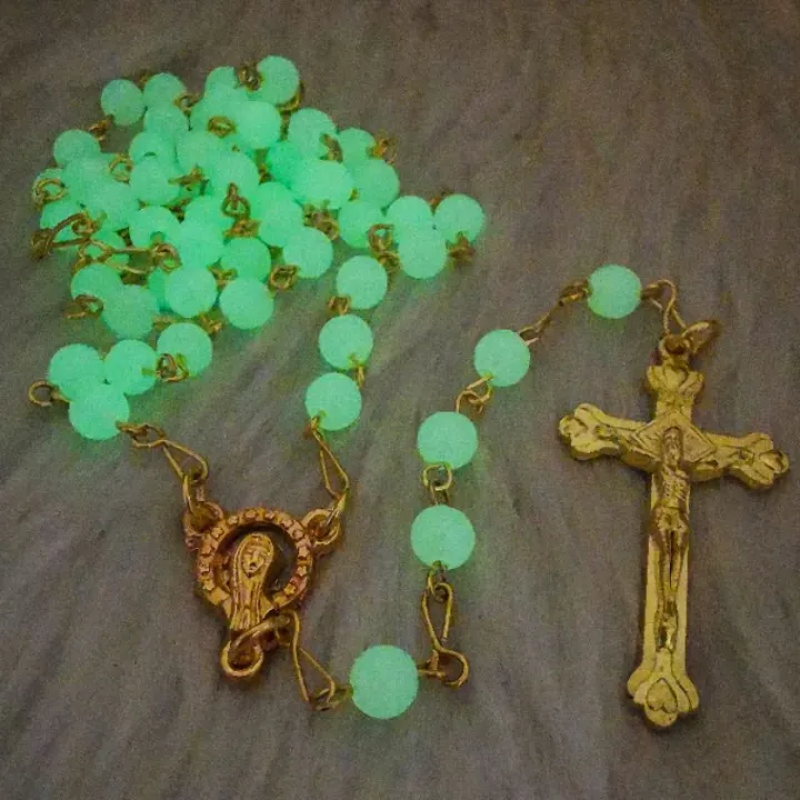 O;pGlow In The Dark Wire Rosary (GAWANG PINOY, GOOD QUALITY, BLESSED ...