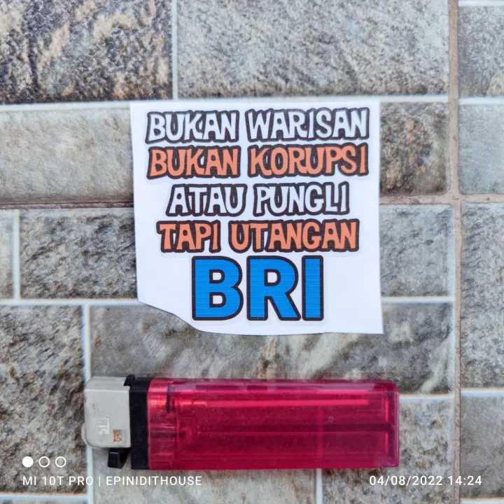 Stiker Kata Quote Lucu Bukan Warisan Utang Humor Vinyl Motor Laptop | Lazada Indonesia