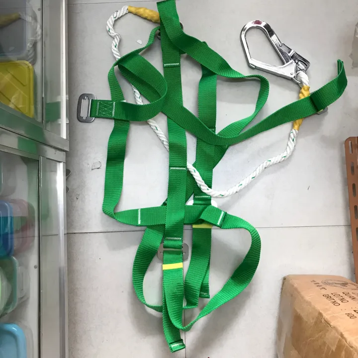 Green Full Body Safety Harness with Single big hook yard | Lazada PH