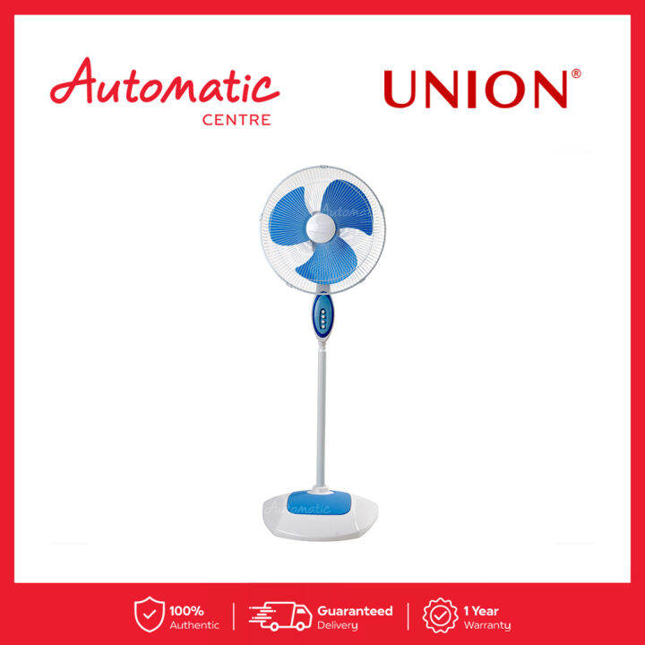 Union UGSF-1600 16-inch Stand Fan with 3 speed push button control ...