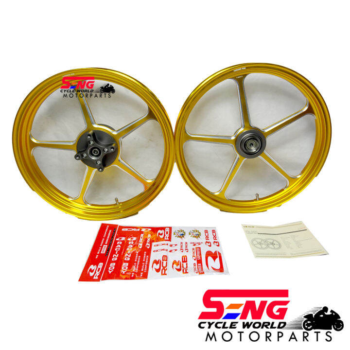 Y125 ZR/ LC135 5S FORGED SPORT RIM SET FG505 GOLD (RCB ORIGINAL) | Lazada