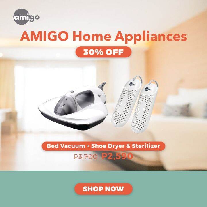 Amigo Sterilizer Bundle Bed Vacuum + Shoe Dryer & Sterilizer | Lazada PH