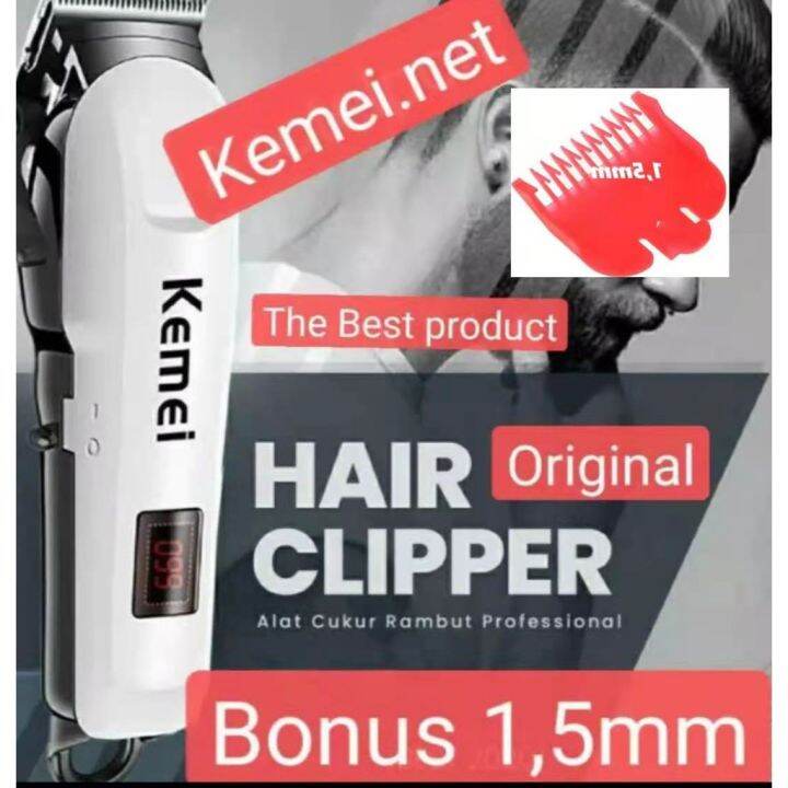 Hair Clipper Kemei KM-809A Alat Mesin Cukur Rambut/alat potong rambut(Y0D8) Battery Terbaik ...