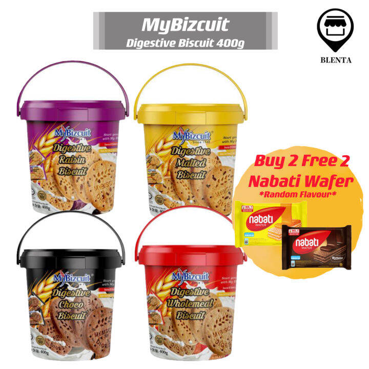 MyBizcuit Digestive Malted Biscuit/Raisin/Wholemwal/Choco 400g 🔥SG READY STOCK🔥 | Lazada Singapore
