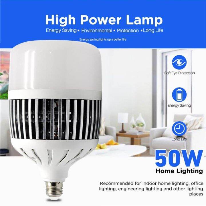 Lighting LED 50W High Power Bulb Light 6500K | Lazada Indonesia
