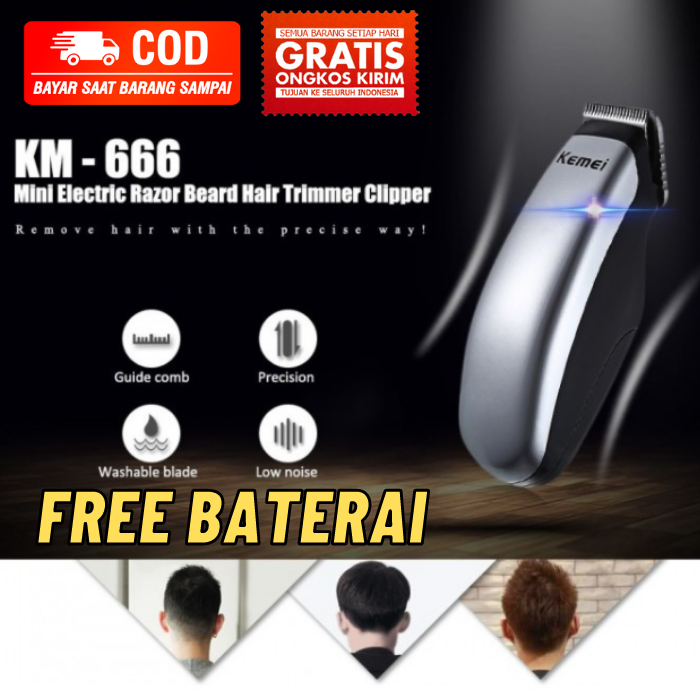 Alat Cukur Rambut Elektrik Pencukur Jenggot Kumis Brewok Cukuran Mini ...