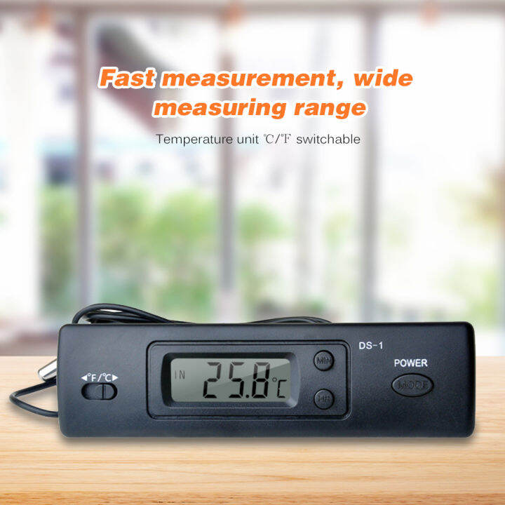 Mini Temperature Electronic Digital Car Temperature Indoor Outdoor ...