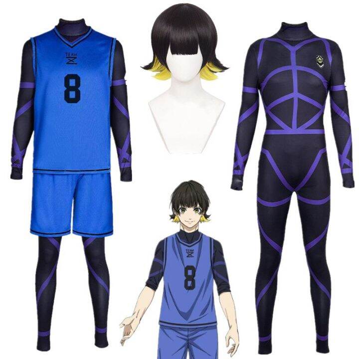 Anime Blue Lock Bachira Meguru Cosplay Costume Jersey Football Bodysuit ...