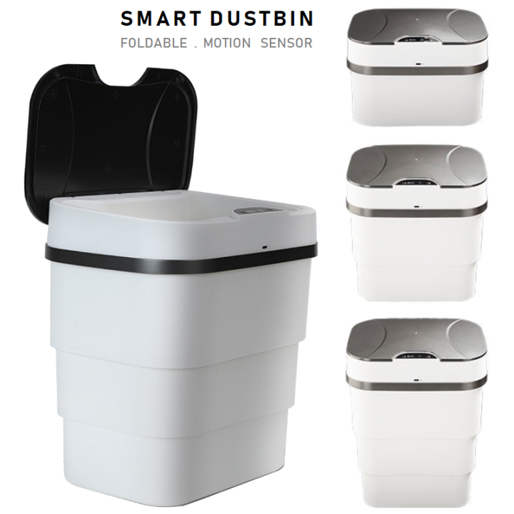 Automatic Touchless Motion Sensor Collapsible Electronic Fold Dustbin ...