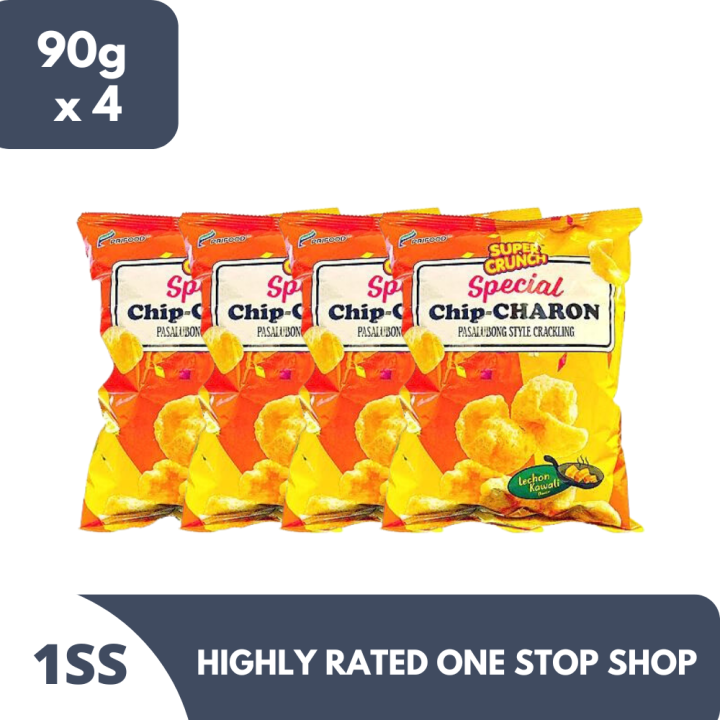 Super Crunch Chip-Charon Lechon Kawali 90g x 4 | Lazada PH