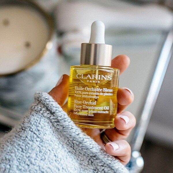 Clarins Blue Orchid Face Treatment Oil #30ml.ต่อต้านริ้วรอยอันเนื่องจาก ...