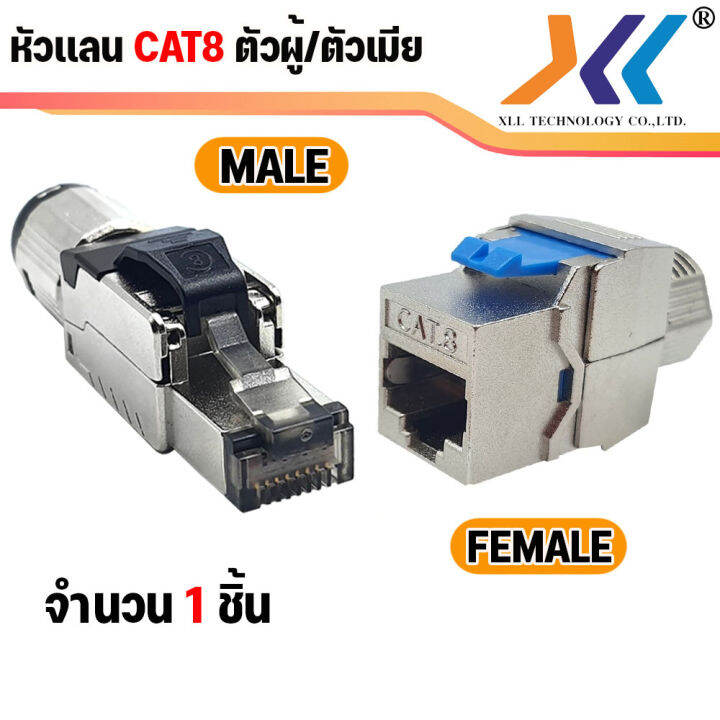XLL หัวแลน RJ45 CAT8 (ตัวผู้-ตัวเมีย) | Lazada.co.th
