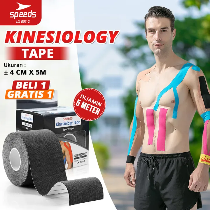 SPEEDS Kinesio Tape Kinesiology Tape Sport And Therapy Tapping Plester Elastis Untuk Otot 003-2 ...