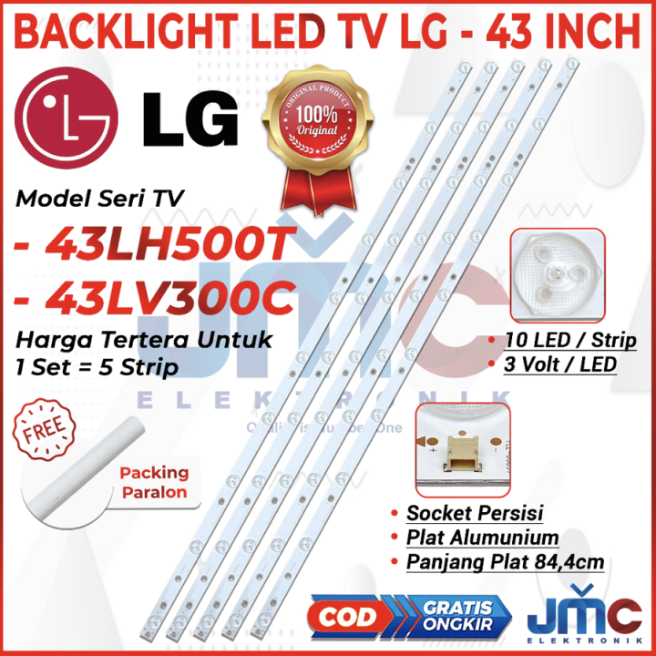 BACKLIGHT TV LED LG 43 INCH 43LH500 43LV300 43LH500T 43LV300C 43LH LAMPU BL LG 43IN 10K | Lazada ...