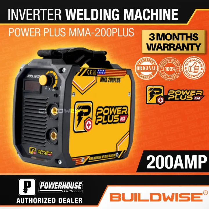 Powerhouse USA PowerPlus MMA Inverter Welding Machine 200A (MMA-200PLUS ...