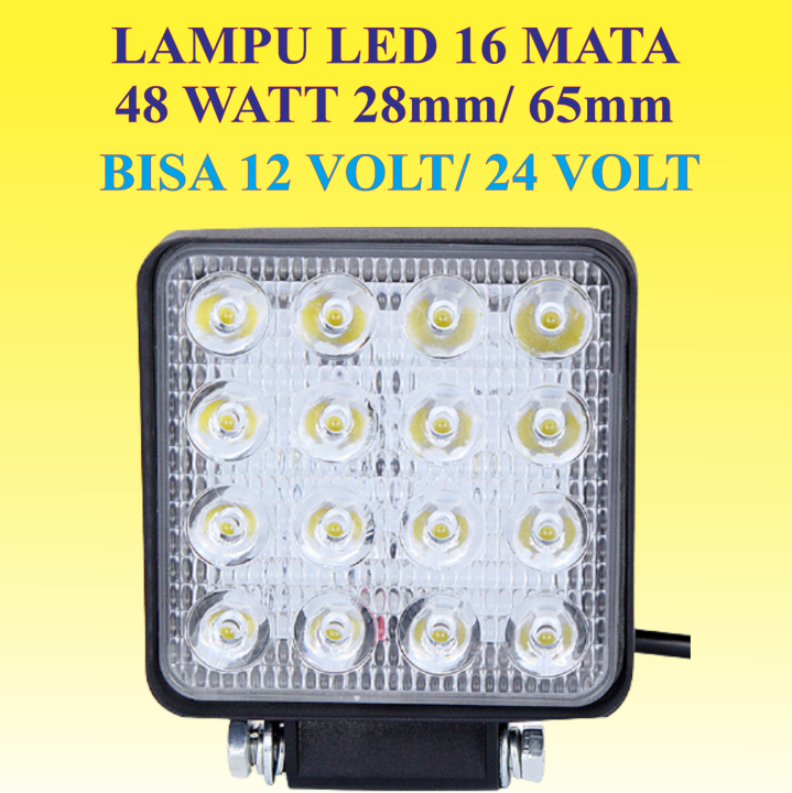 Lampu Work Led Truk Alat Berat Fork Lift 16 Mata 48 Watt | Lazada Indonesia