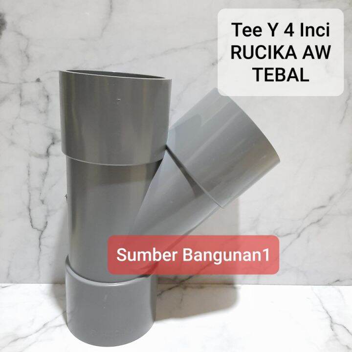 Tee Y 4" AW RUCIKA tebal T Yee sambungan pipa pralon cabang 3 way | Lazada Indonesia