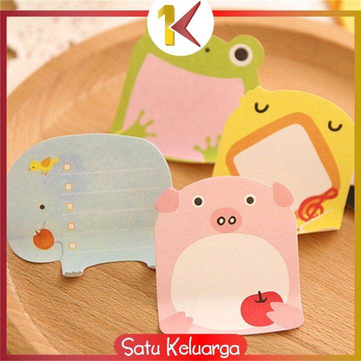 SK-A3 Sticky Notes Motif Binatang Tempelan Kertas Catatan Memo Note ...