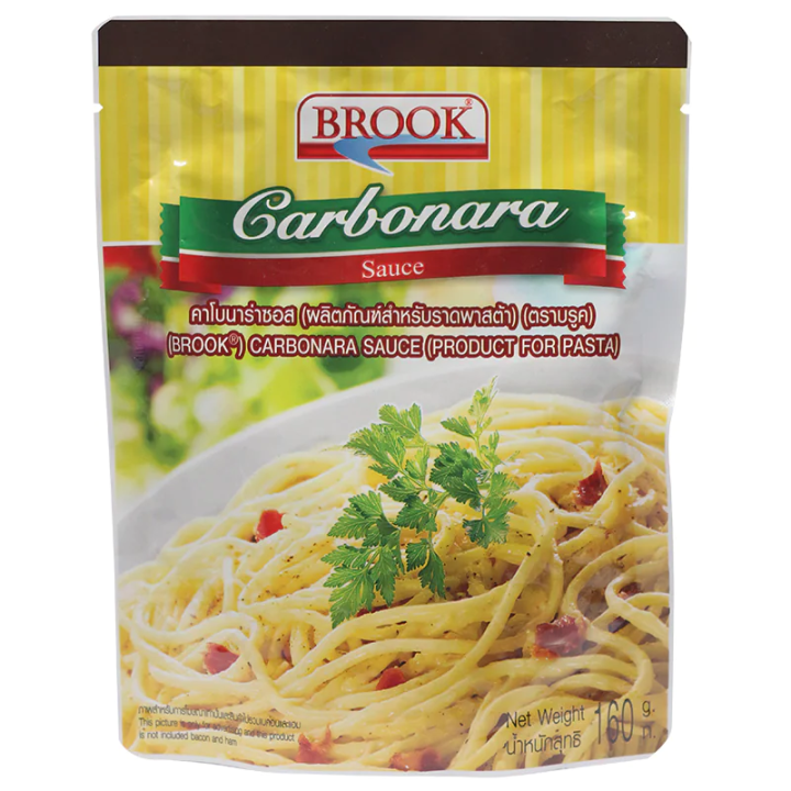 บรูค ซอสพาสต้าคาโบนาร่า 160 กรัม - Carbonara Pasta Sauce 160g Brook brand | Lazada.co.th