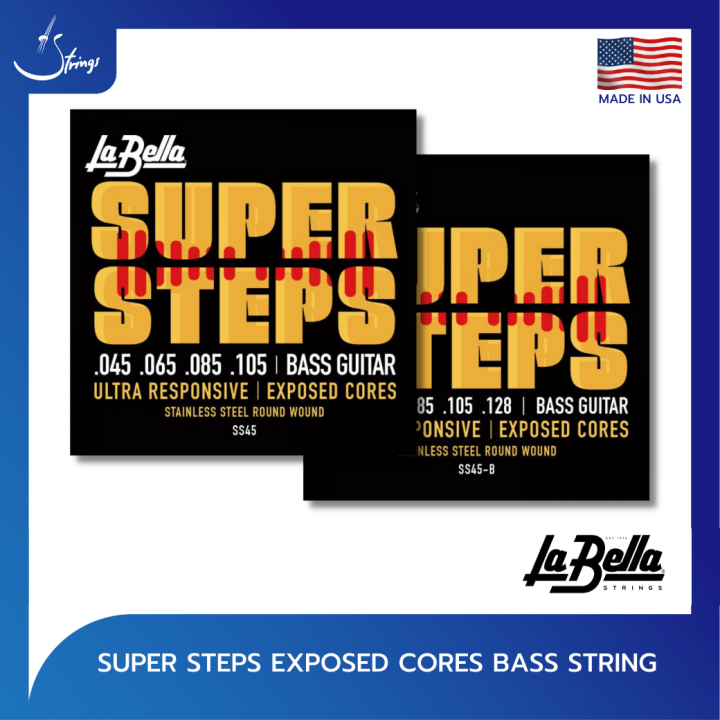 สายเบส La Bella Super Steps Exposed Cores Bass String | Strings Shop | Lazada.co.th