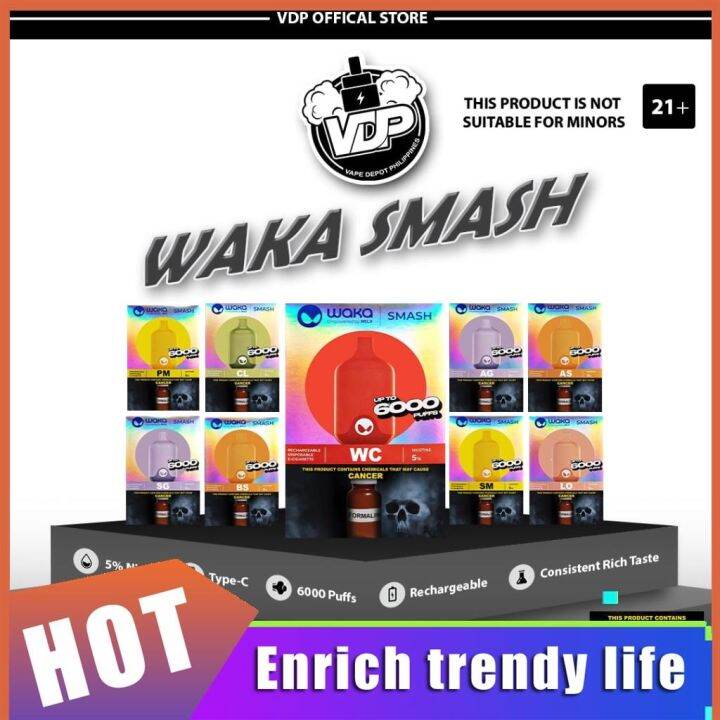 RELX x WAKA SMASH 6000 Disposable Device | Lazada PH