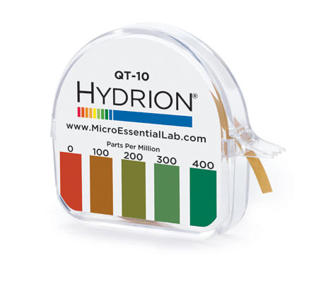 Hydrion Quat Test Strips 0-400 ppm with Dispenser Quat Check QT-10 ...