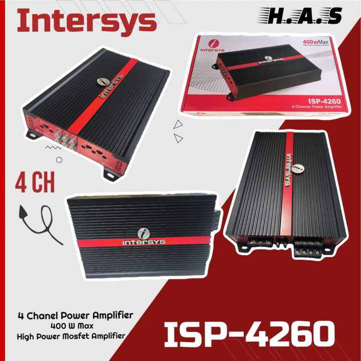 Power 4 Channel Intersys ISP 4260 Power Amplifier Mobil Universal ...