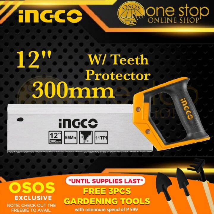 INGCO Original 12" Back Saw 11TPI with Teeth Protector 300mm HMBSB3008 ...