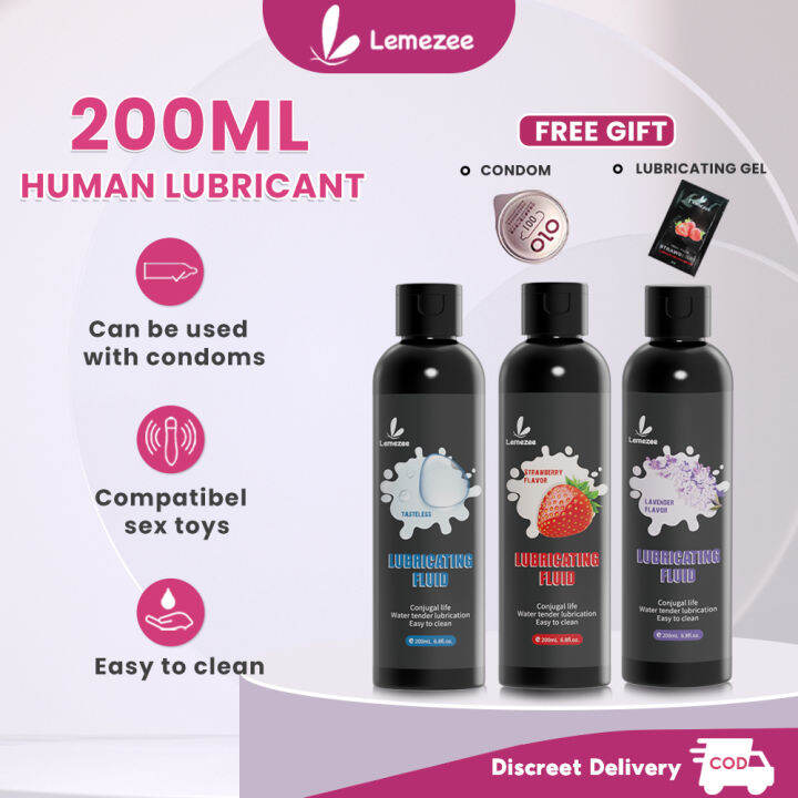 Lemezee 200ML Lubricant Water Soluble Lubricant Gel Sex Lube Health tasteless Flavored Gel ...