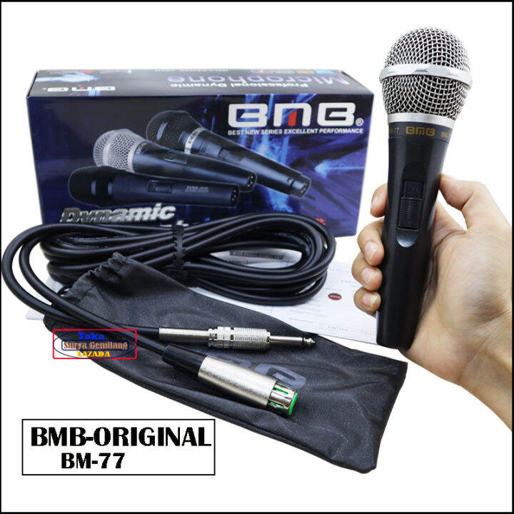 Mic Kabel BMB BM-77 Microphone Asli Original Mik Karaoke Bergaransi Resmi BMB BM 77 | Lazada ...