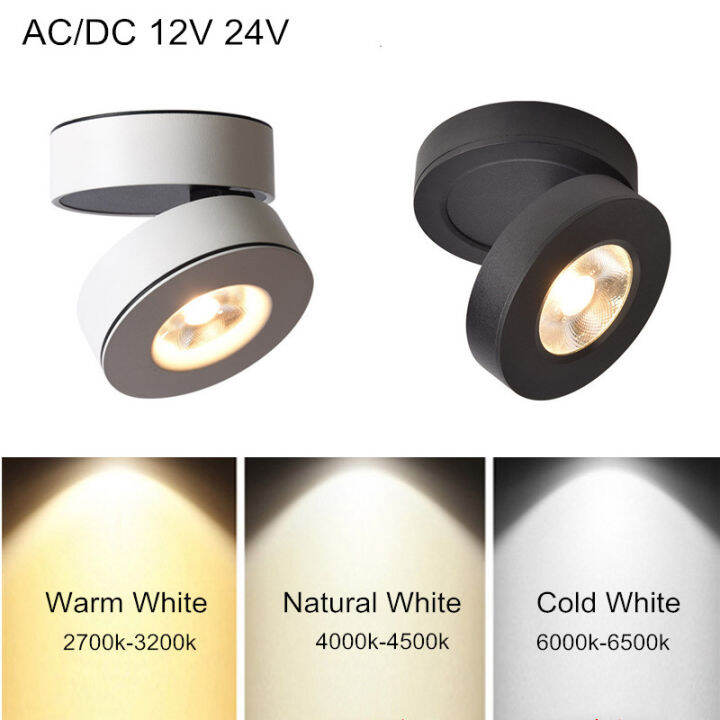 ACDC 12V 24V Foldable Surface Mounted LED Downlight 5W 7W 10W 12W LED ...