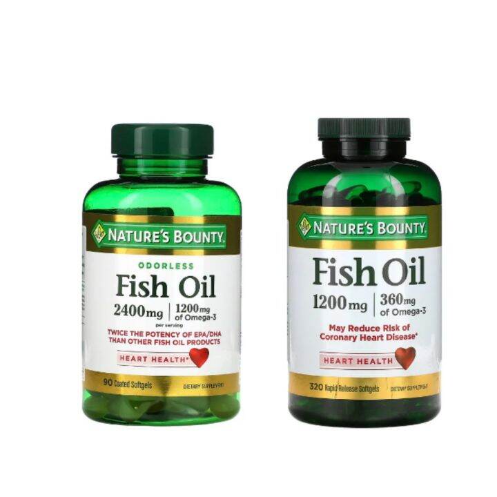 Healthy Taste | Nature's Bounty Fish Oil 2400 mg 1200 mg 1000 mg Triple ...