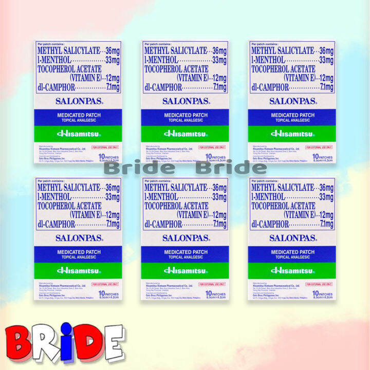 ( SET OF 6 Box ) SALONPAS Medicated Patch (10 Patches) | Lazada PH