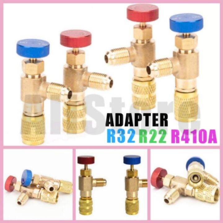 ALi R410A R32 R22 Refrigeration Charging Valve Adapter Air Conditioning Safety Gas Valve Kit ...
