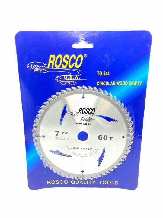 ROSCO USA CIRCULAR WOOD SAW #7 7'' 180mm 60T TO-844 | Lazada PH