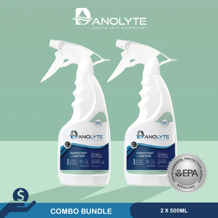2 containers of 500 mL Danolyte® BUNDLE, All-Purpose Disinfectant ...