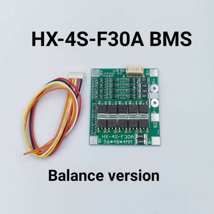 BMS 4S Li-ion-3.7V ขนาด 30A ตัวควบคุมการชาร์จ แบตเตอรี่ลิเธียมไอออน บอร์ดป้องกัน Balance Version ...