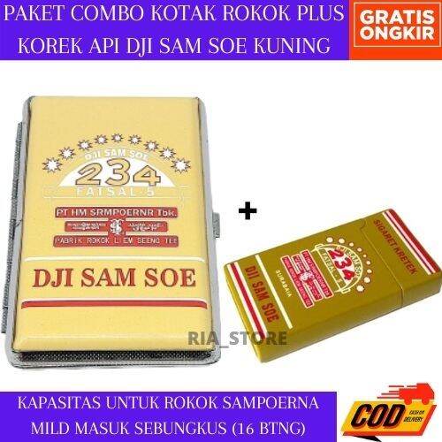 PAKET COMBO - KOTAK ROKOK + KOREK API BRAND ROKOK DJI SAM SOE KUNING ...