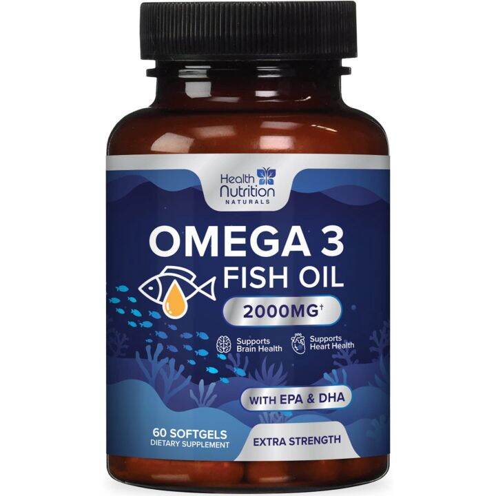 Omega 3 Fish Oil 2000mg. with EPA & DHA 60softgels. | Lazada.co.th