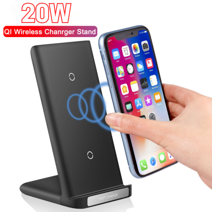 Wireless Charger Fast Charging 20W Phone Holder Stand HP Docking ...