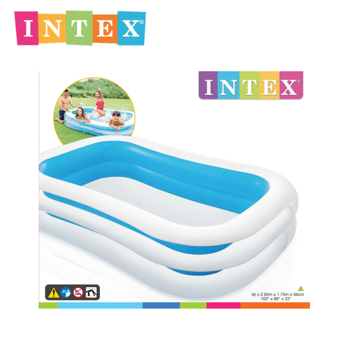 INTEX® 56483 Swim Center™ Family Pool, Ages 6+ (103 x 69 x 22 in ...