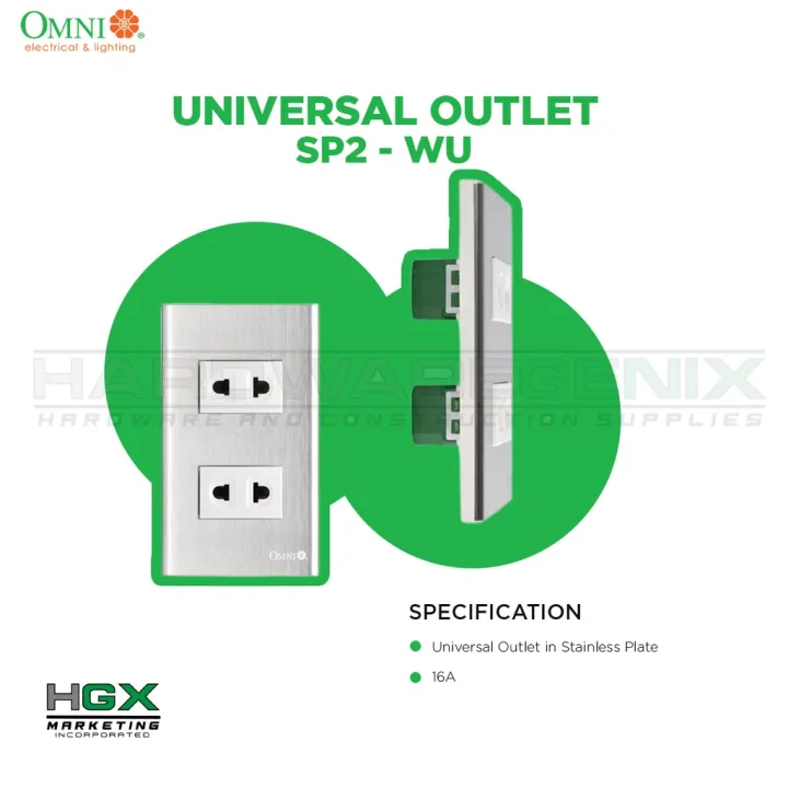 OMNI Universal Outlet in Stainless Plate (SP2-WU) | Lazada PH