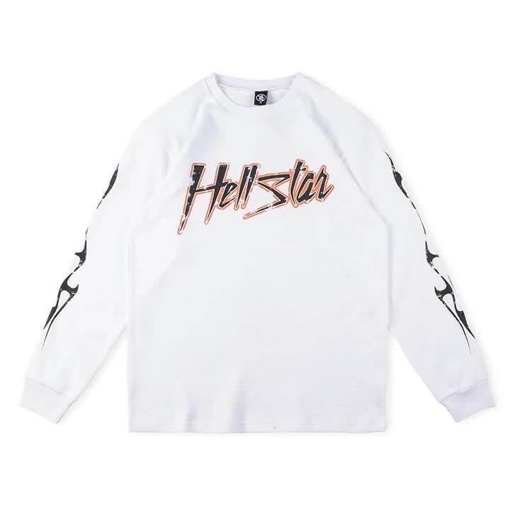 Hellstar Studios High Street Long T Men's and Women's Matching Crewneck Long Sleeve Hoodie Print ...