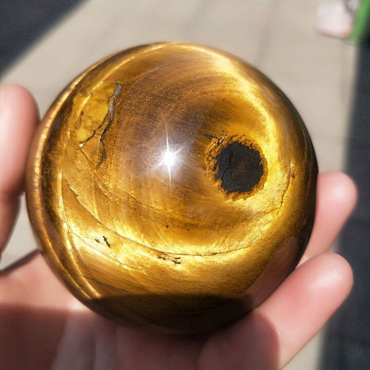 Beautiful Rare Natural Asian Quartz Tiger Eye Crystal Ball Sphere Home ...