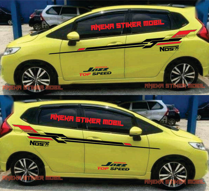 Stiker Mobil Honda Jazz Cutting Sticker Body Samping Honda Jazz Model ...