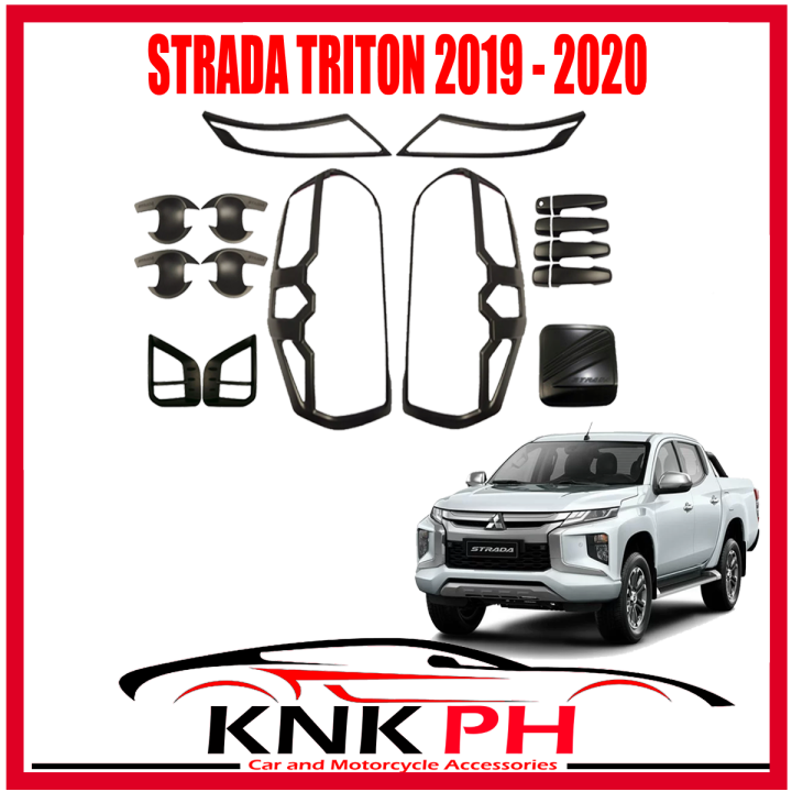Mitsubishi Strada Triton 2019-2020 Combo Set Garnish (Matte Black ...