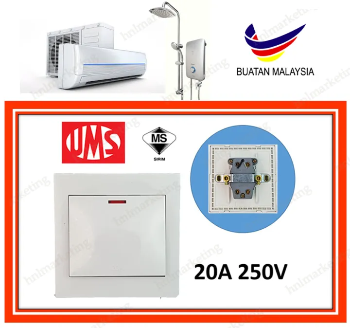 UMS 20A HEATER SWITCH 2 POLE 9 SERIES SIRIM | Lazada