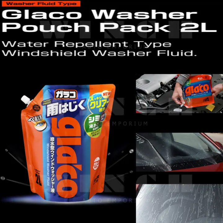 GLACO WASHER POUCH 2L WATER REPELLENT WINDSHIELD CLEANER | Lazada PH