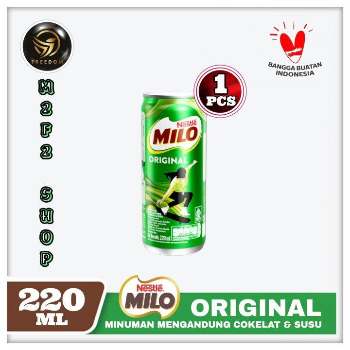 Susu Milo Cokelat ACTIVE GO UHT ORIGINAL Kaleng | Can - 220 ml (Kemasan ...